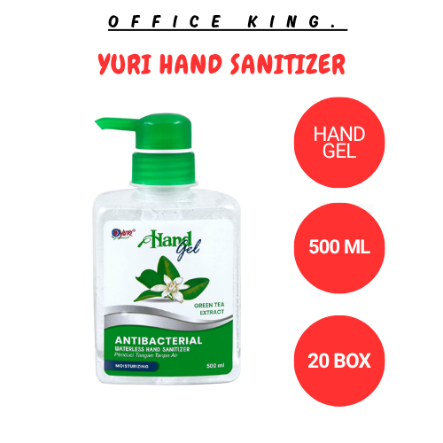 Jual YURI Hand Gel Antibacterial Yuri Green Tea Extract (500 ml ...