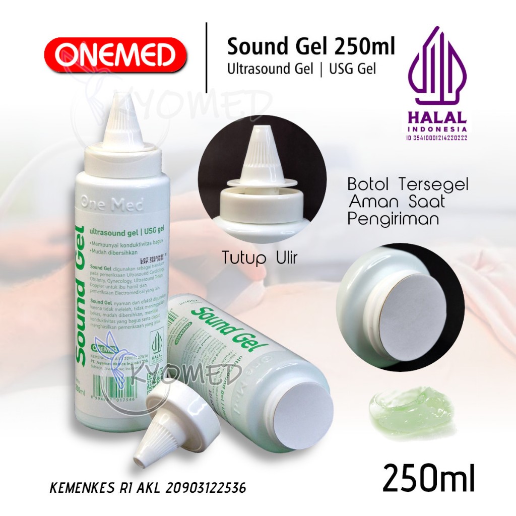 Jual Ultrasound Gel 250ml ONEMED ONEHEALTH General Care / Gel USG Dopler / Jelly Doppler ...