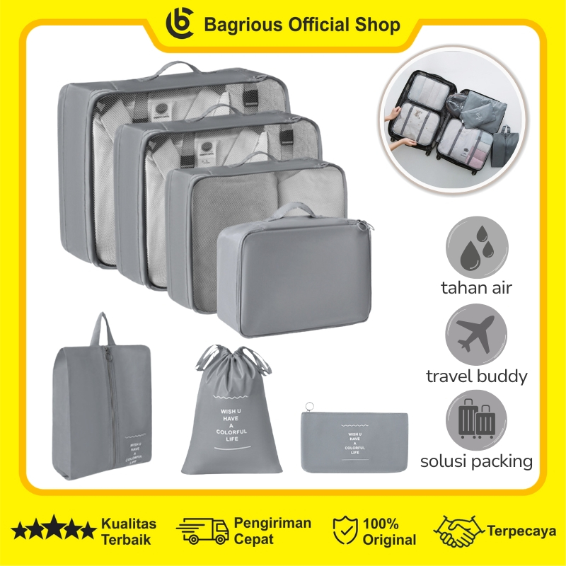 Jual 7 in 1 Travel Bag Organizer Set Tas Penyimpanan Traveling ...
