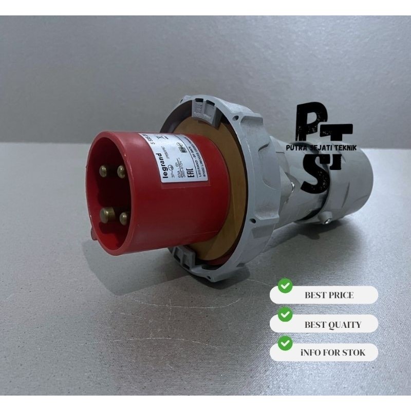 Jual Legrand Industrial Plug 63A 4 Pin 3P IP67 | Plug Listrik Tahan Air ...