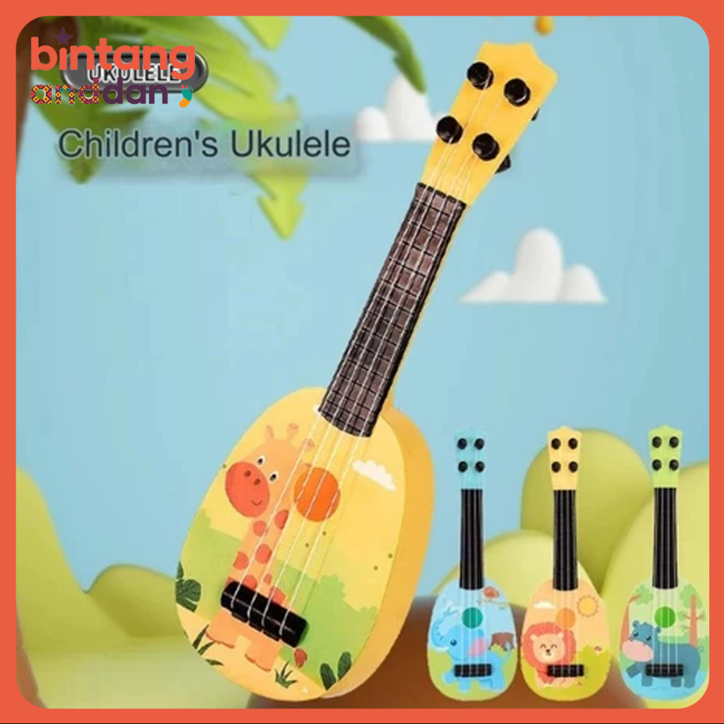 Jual Gitar Anak Ukulele Edukasi Mainan Musik Balita Belajar Music Study ...
