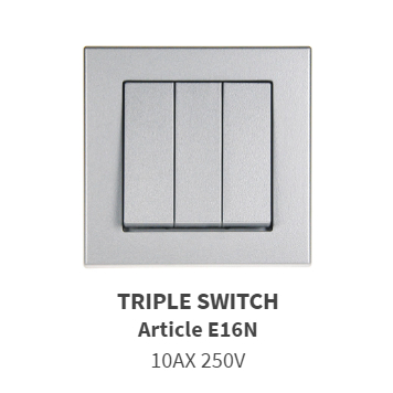 Jual BROCO PLANO SAKLAR TRIPLE 1 ARAH 10A 250V Art. E16N | Shopee Indonesia