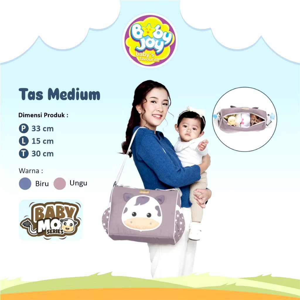 Jual Baby Joy Tas Bayi Medium Baby Moo Series & Tas Bayi Besar + TBS ...