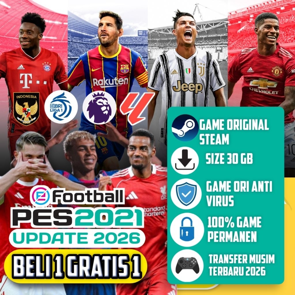 Jual PES 2021 UPDATE TERBARU WINTER PATCH 2026 GAME PC ORIGINAL STEAM ...