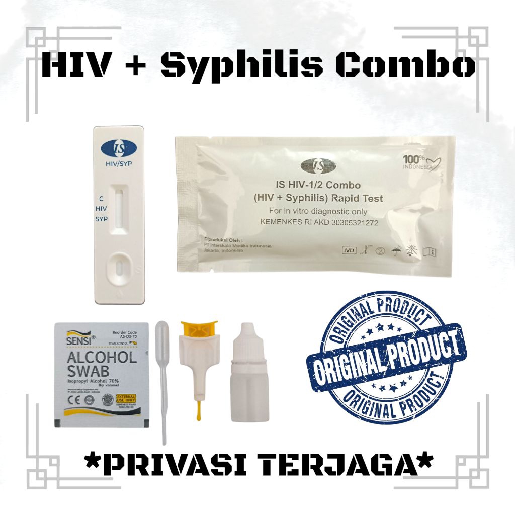 Jual Alat Tes HIV + Syphilis Combo 1 set Lengkap | Tes HIV + Sifilis ...