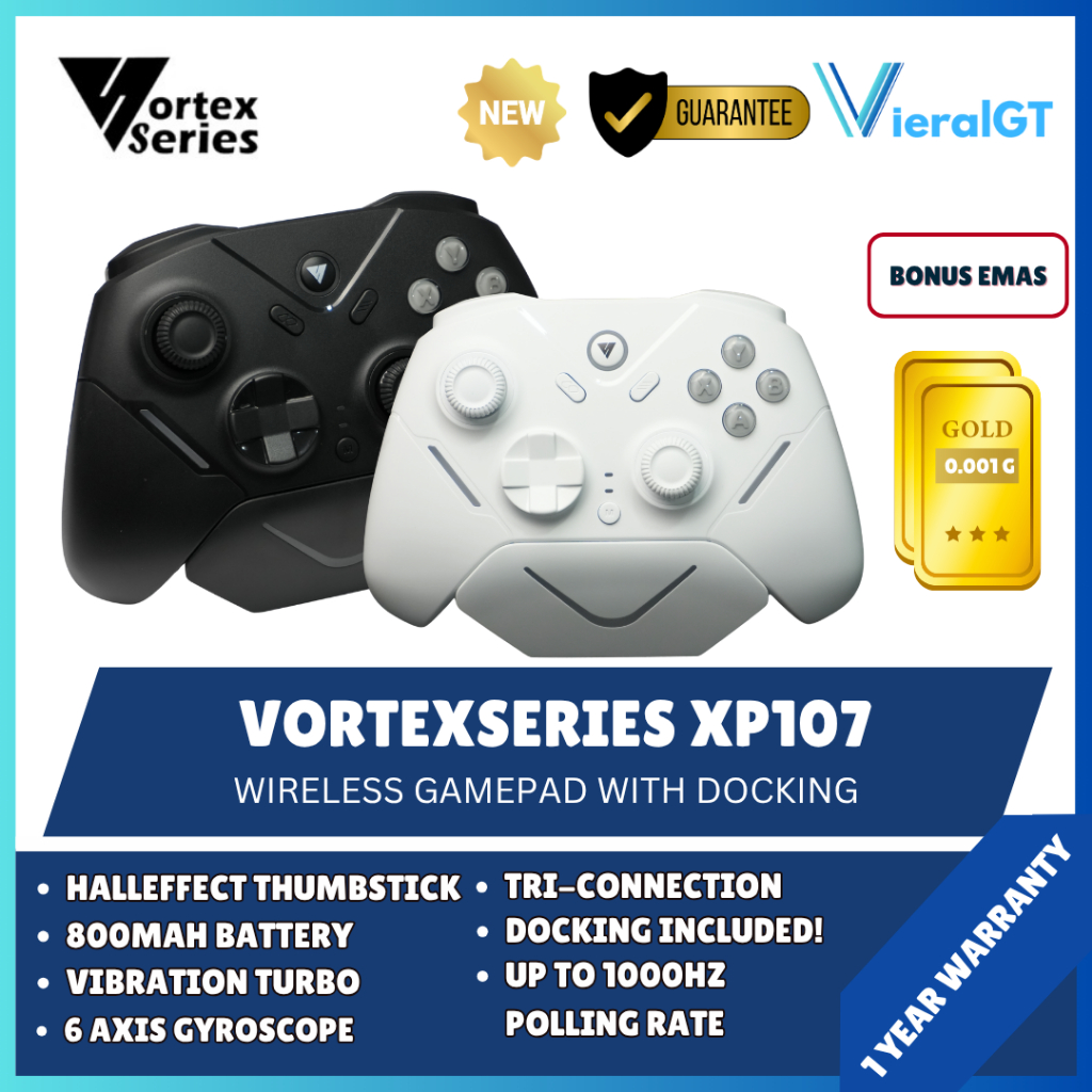 Jual VortexSeries XP107 / XP-107 Wireless Gamepad Tri-Connection ...