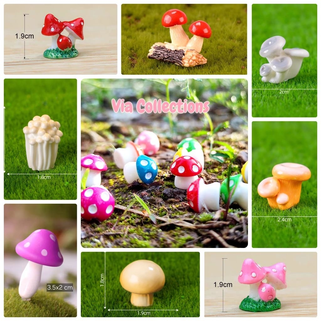 Jual Mini Figure Jamur Dekorasi Terrarium/Topping Cake dll | Shopee ...
