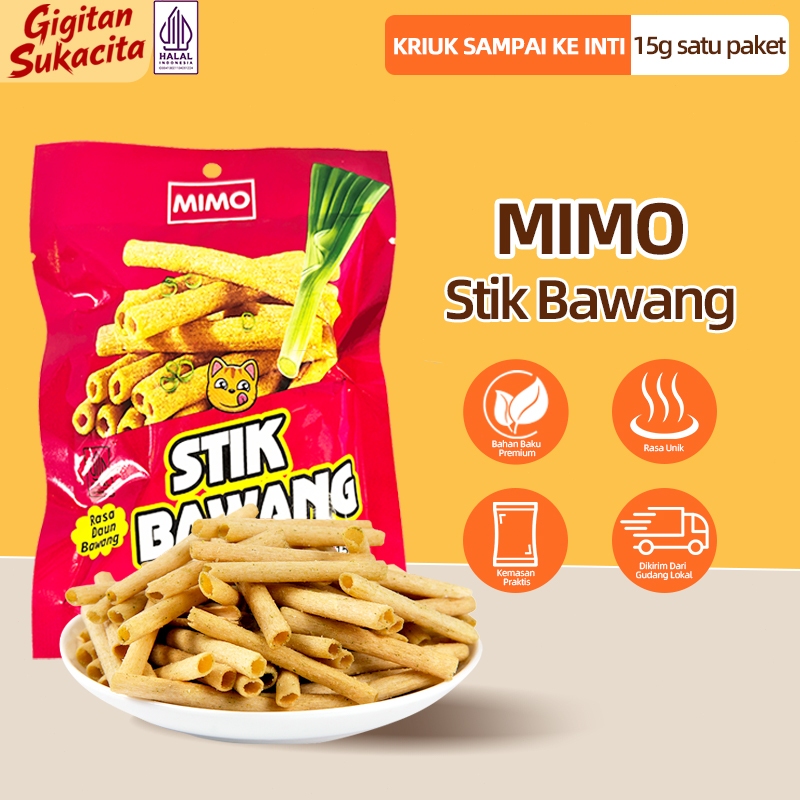 Jual MIMO Stik Bawang 15gr Kriuk Murah Halal Camilan Lezat Makanan ...