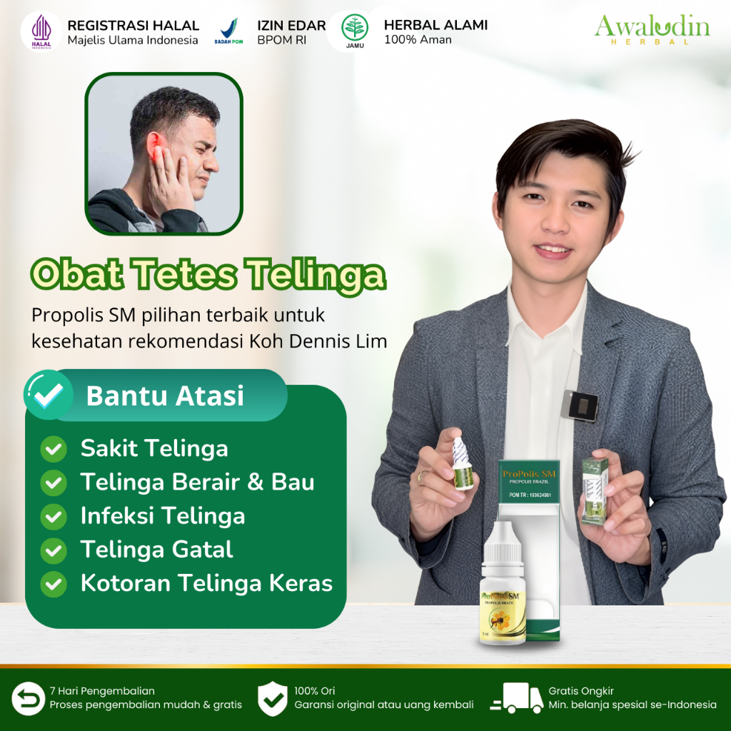 Jual Propolis SM Obat Tetes Telinga Kotoran Keras Gatal Sakit Infeksi ...