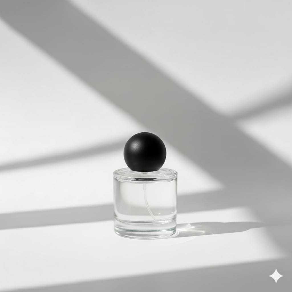 Jual botol parfum bulat tutup bulat bola hitam 50 ml spray putar drat ...