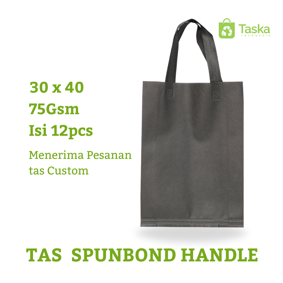 Jual Tas press spunbond tali 30x40 ( warna hitam ) | Shopee Indonesia