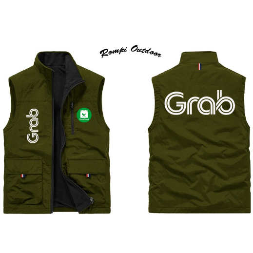 Jual Rompi Outdoor Grab | Jaket Grab | Rompi Grab | Jaket Grab Original ...