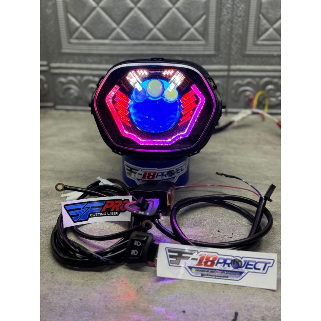 Jual Headlamp Custom Biled AES RGB - Honda Stylo | Shroud BMW, BMW 5D ...