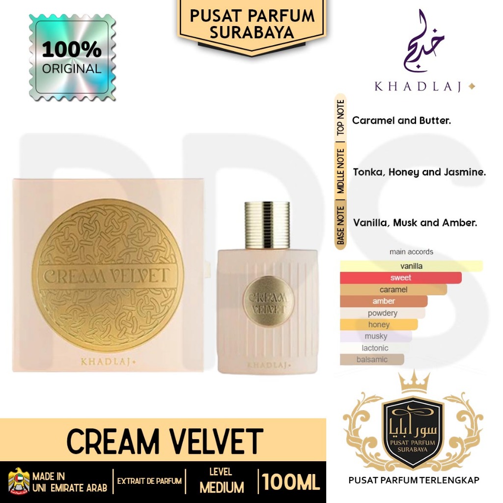 Jual Cream Velvet Khadlaj Premium Parfum Pria/Wanita/Unisex Original ...