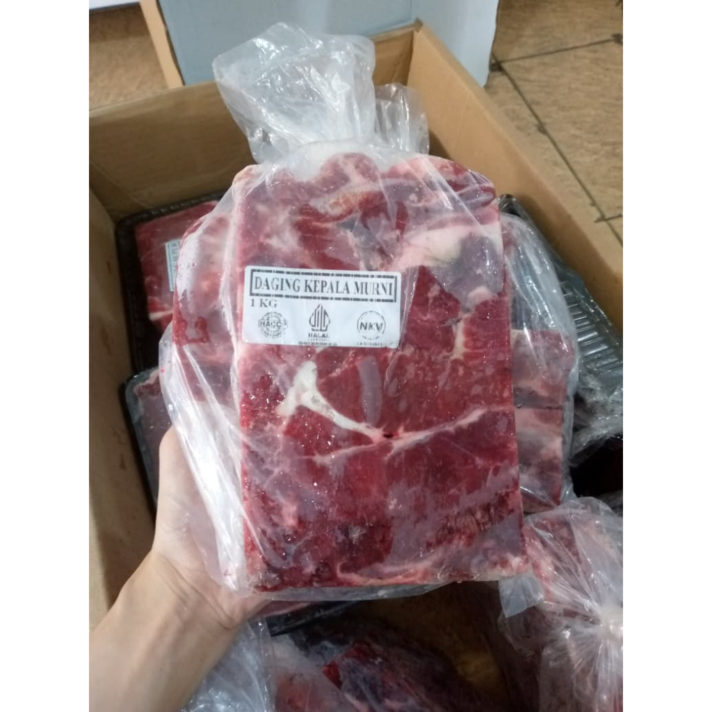 Jual DAGING KEPALA MURNI KEMASAN 1KG | Shopee Indonesia