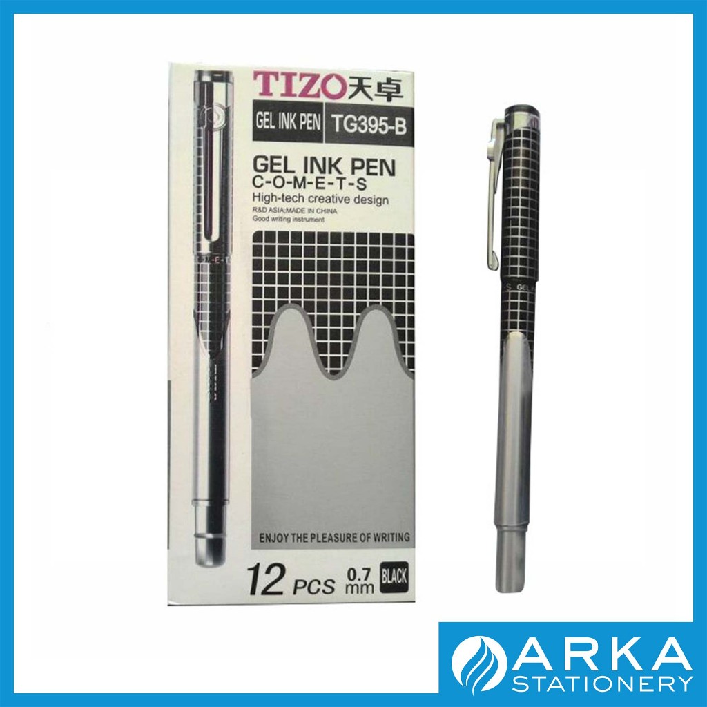 Jual [SATUAN] TIZO BALL PEN PULPEN PENA GEL TG395-B 0,7 HITAM | Shopee ...
