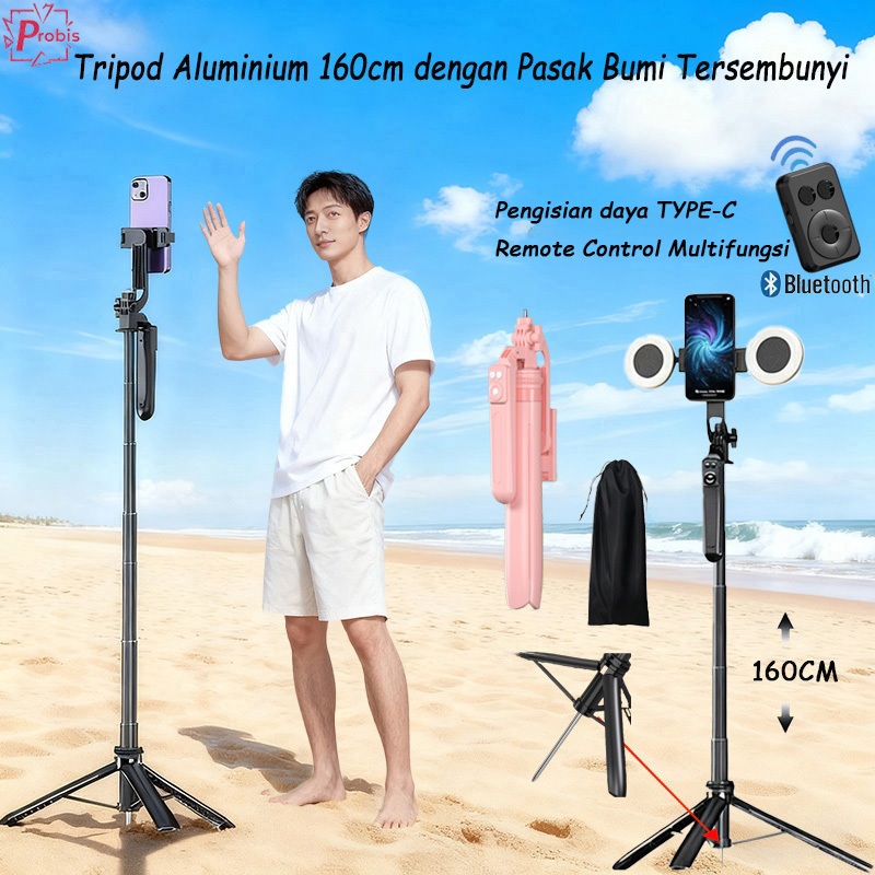 Jual Probis D16 Tongsis Tripod Aluminium 160cm dengan Kaki Tersembunyi ...