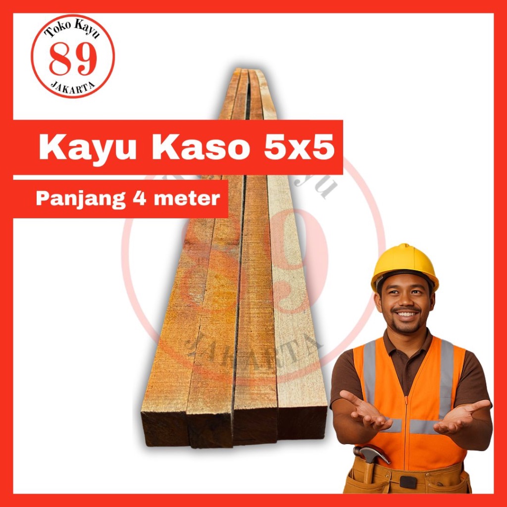 Jual kayu kaso 5x5 Meranti - 4 meter Usuk 50mm x 50mm | Shopee Indonesia