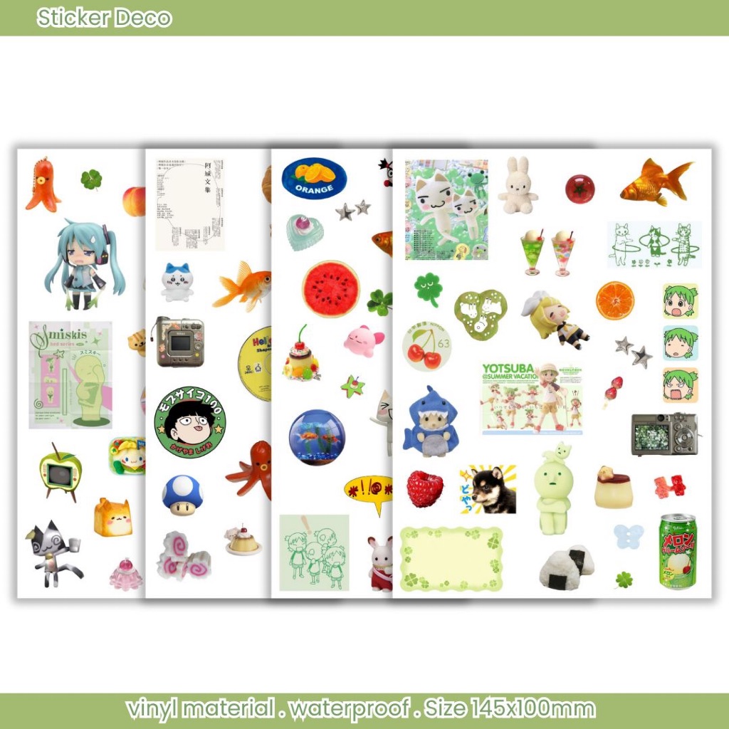 Jual Sticker Sheet Deco | Jumino Gold Fish Smiski Yotsuba | Shopee ...