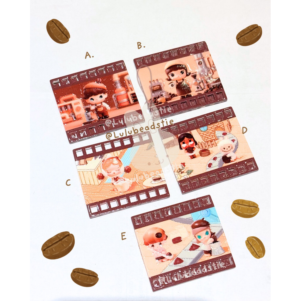 Jual manik akrilik tema popmart coffee kopi bakery roti cafe kppi ...