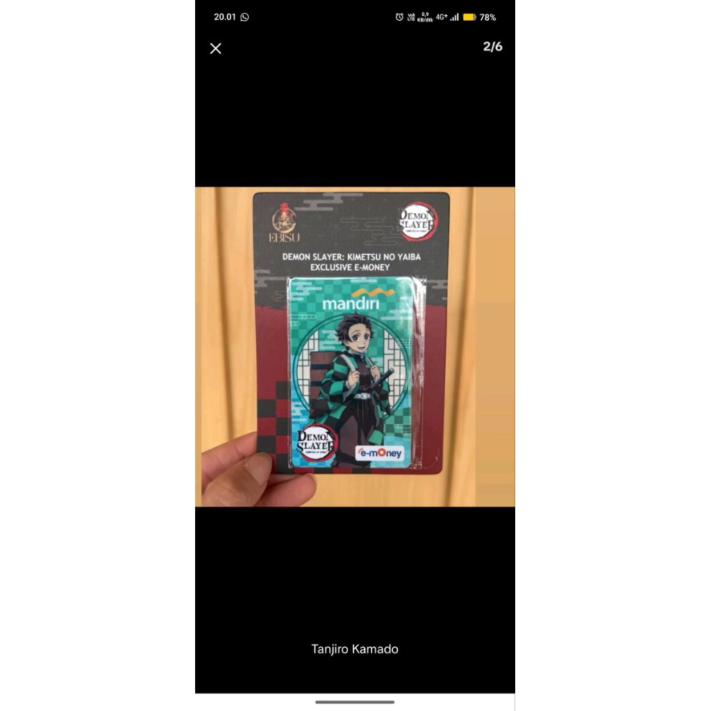 Jual KARTU EMONEY OFFICIAL X EBISU CAFE DEMON SLAYER (KIMETSU NO YAIBA ...