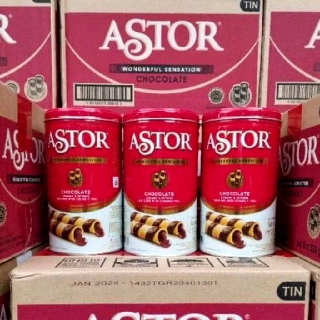 Jual Astor Wafer stick Kaleng 330gr 1 Dus isi 6 Kaleng | Shopee Indonesia
