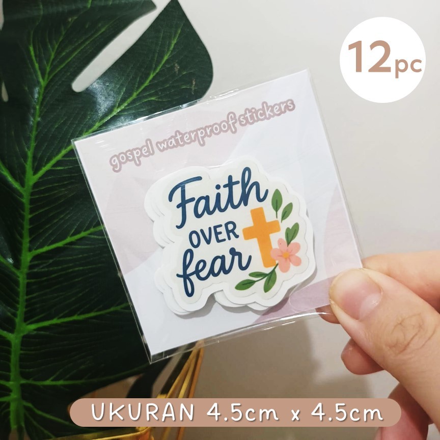 Jual (12pc) faith over fear iman mengatasi ketakutan stiker sekolah ...