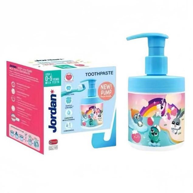 Jual JORDAN, Kids Step 1 0-5 Years Toothpaste Pump Strawberry 188g ...