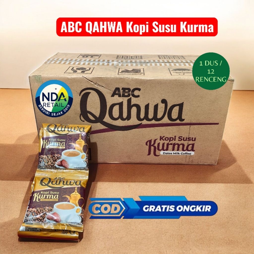 Jual ( 1 DUS ) ABC Qahwa Kopi Susu Kurma 12Rtg x 10Bks x 27gr EXP ...