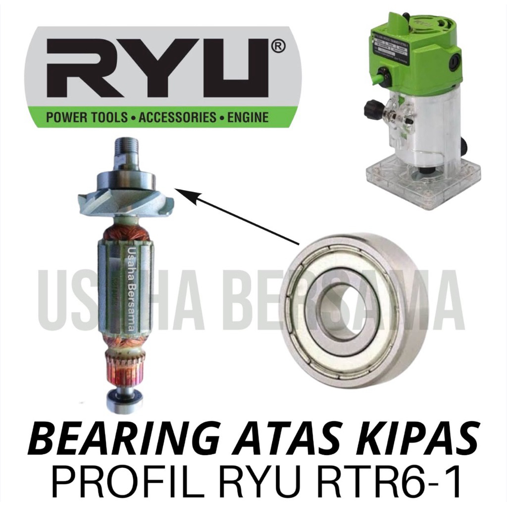 Jual BEARING ATAS RTR6-1 TRIMMER RYU PROFIL KECIL KLAHER ATAS ARMATURE ...
