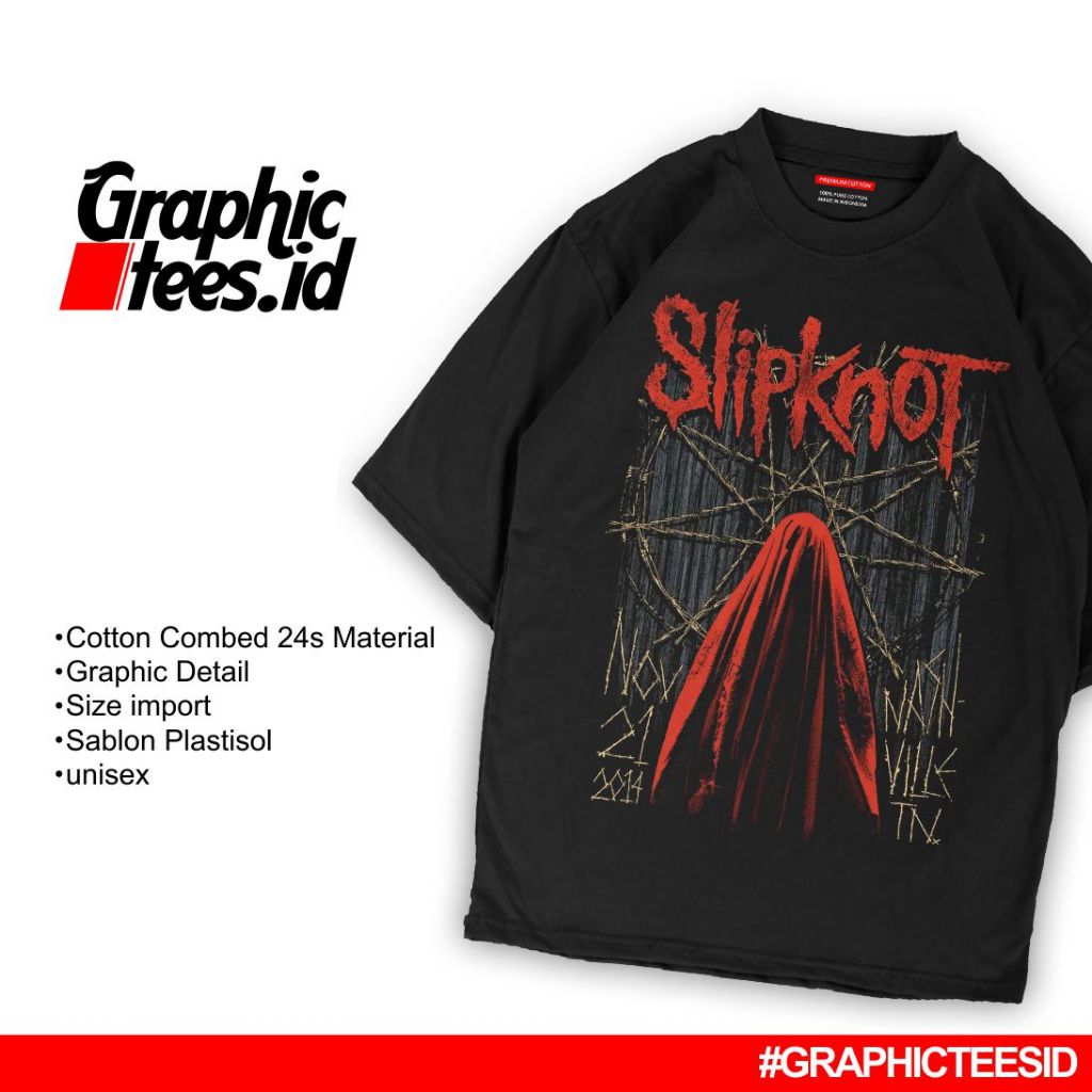 Jual Kaos metal SLIPKNOT - NASHVILLE Tshirt baju Premium pria wanita ...