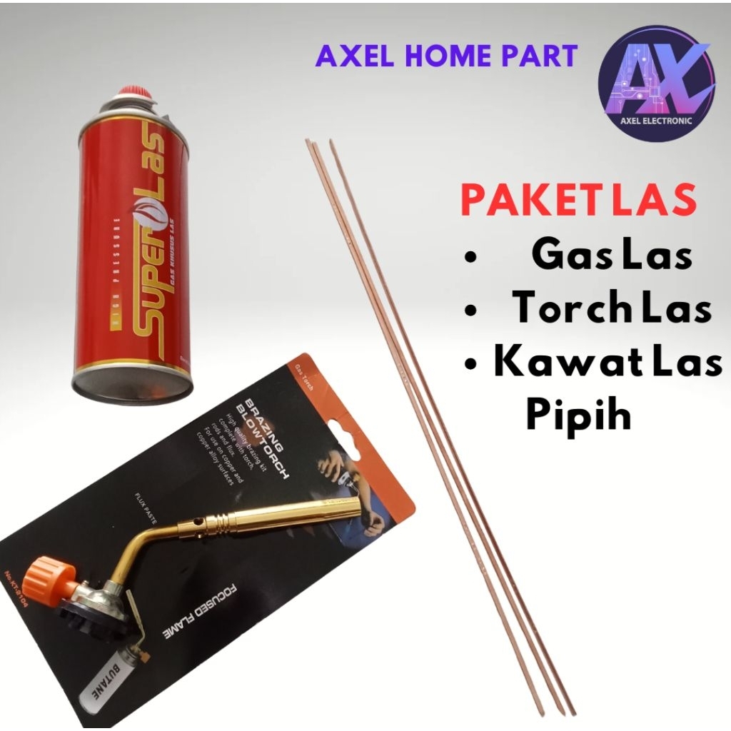 Jual PAKET LAS KOMPRESOR/PLAT SUPERLAS GAS PORTABLE 230gr / TORCH LAS ...