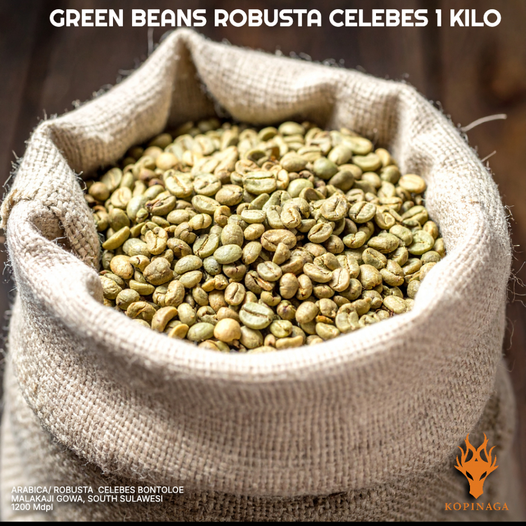 Jual GREEN BEAN KOPI ROBUSTA BONTOLOE SULSEL KEMASAN 1 KG KUALITAS ...