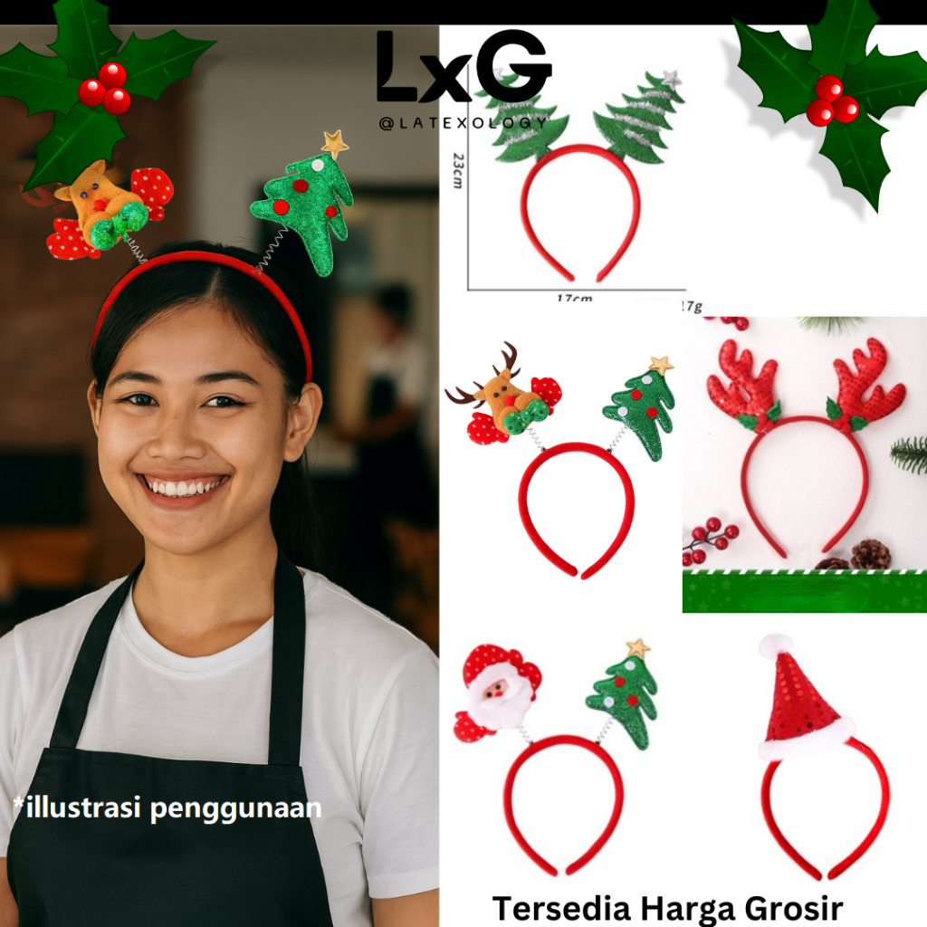 Jual Bando Christmas Santa Hat Headband Natal Dewasa | Shopee Indonesia