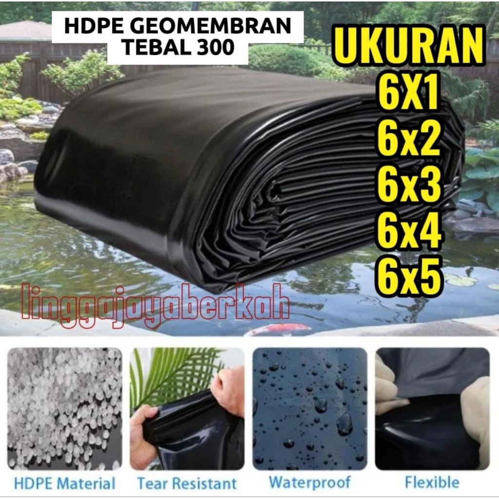 Jual HDPE GEOMEMBRAN LEBAR 6 METER TEBAL 300 MICRON PLASTIK PENGGANTI ...