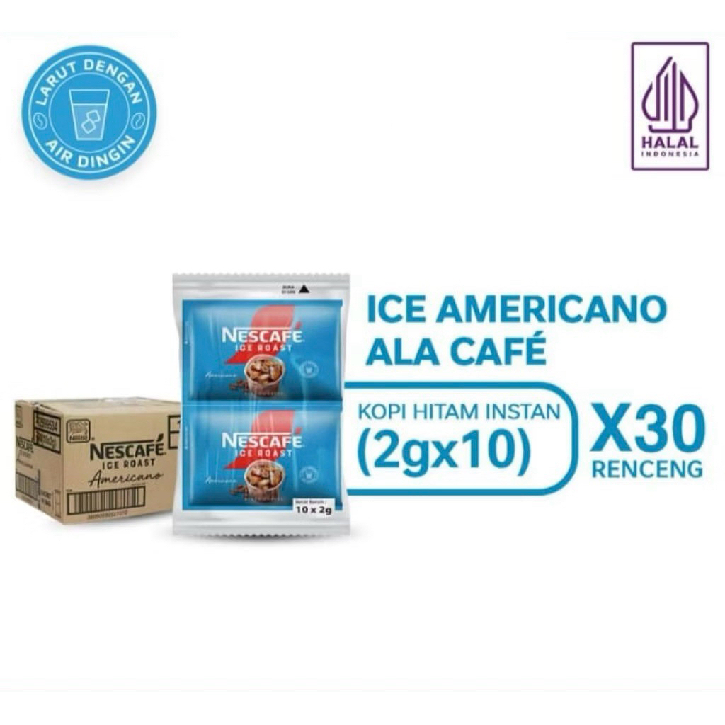 Jual NESCAFE Ice Roast 1 Dus isi 30 Renceng x 10 Sachet |Nescafe ...