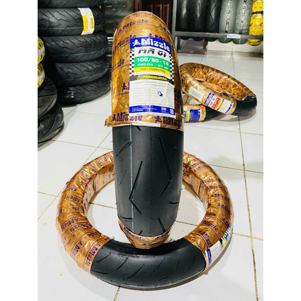 Jual Ban Mizzle MR01 100/80-14 Tubeless | Shopee Indonesia