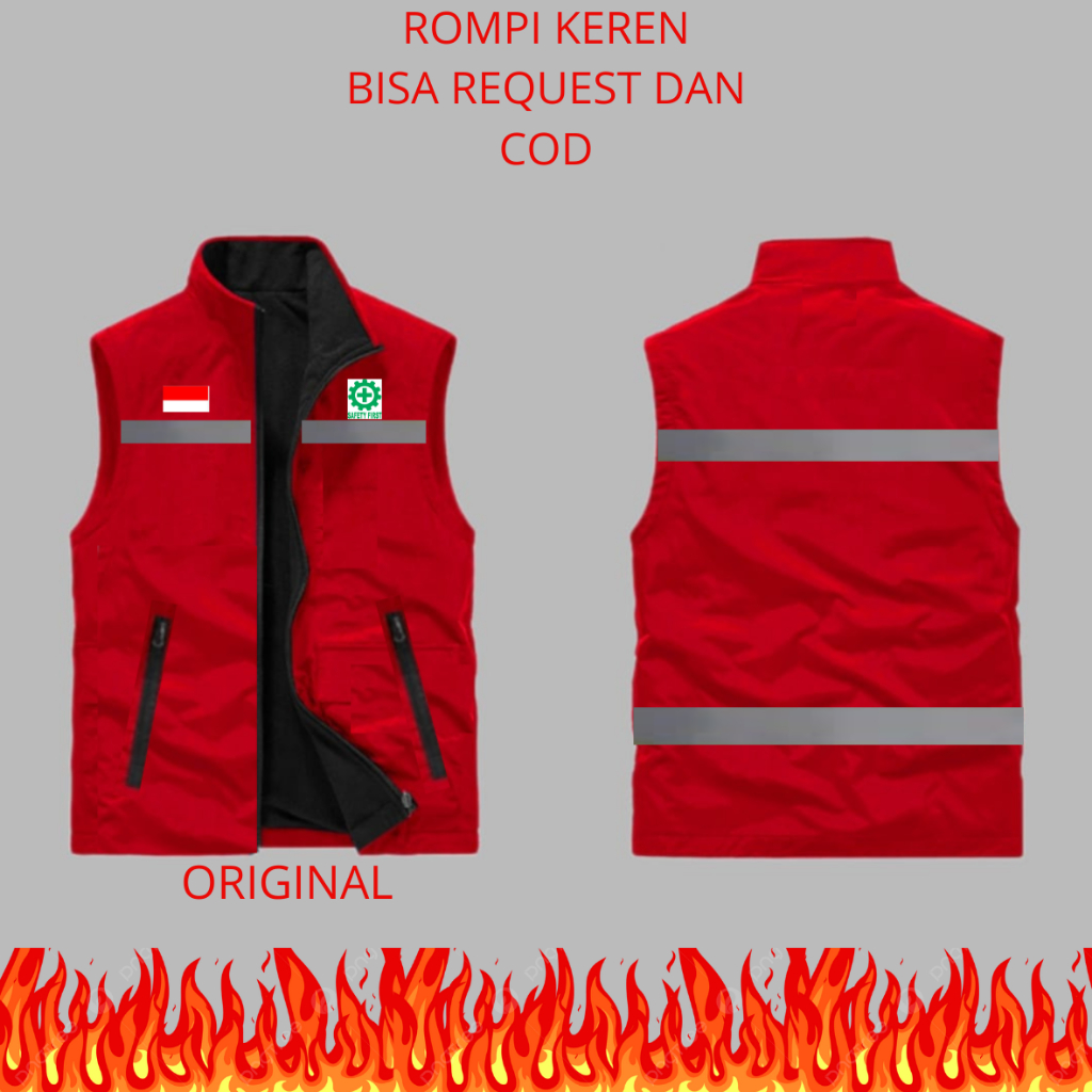 Jual Rompi Safety Proyek Premium Terbaru Rompi Pekerja Umum Rompi K3 ...