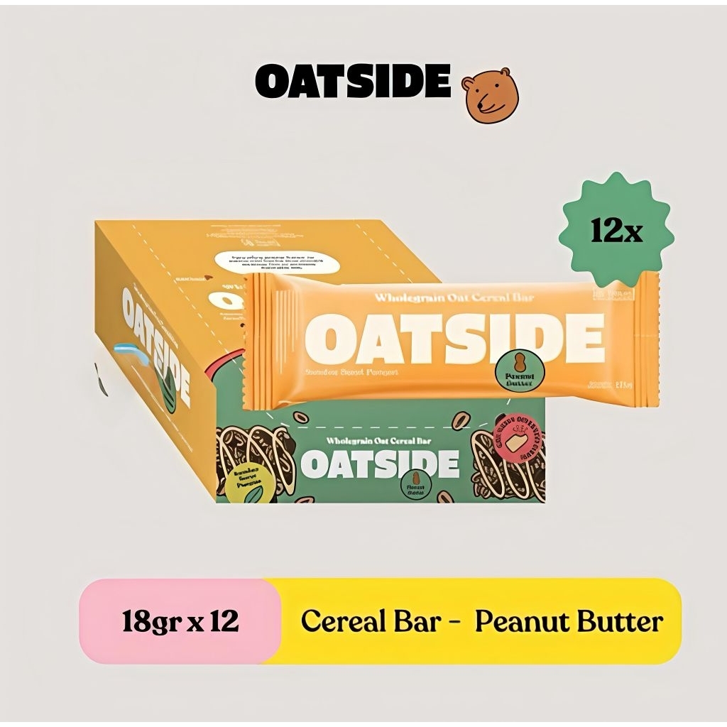 Jual OATSIDE OAT CEREAL SNACK BAR 18 GR X12 PCS STRAWBERRY WHITE ...