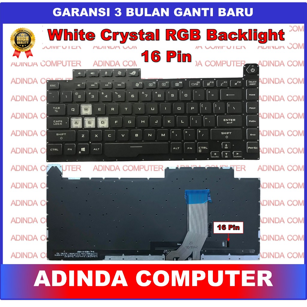 Jual Keyboard Asus ROG Strix Scar III G531 G531GW G512 G512L G512LI ...