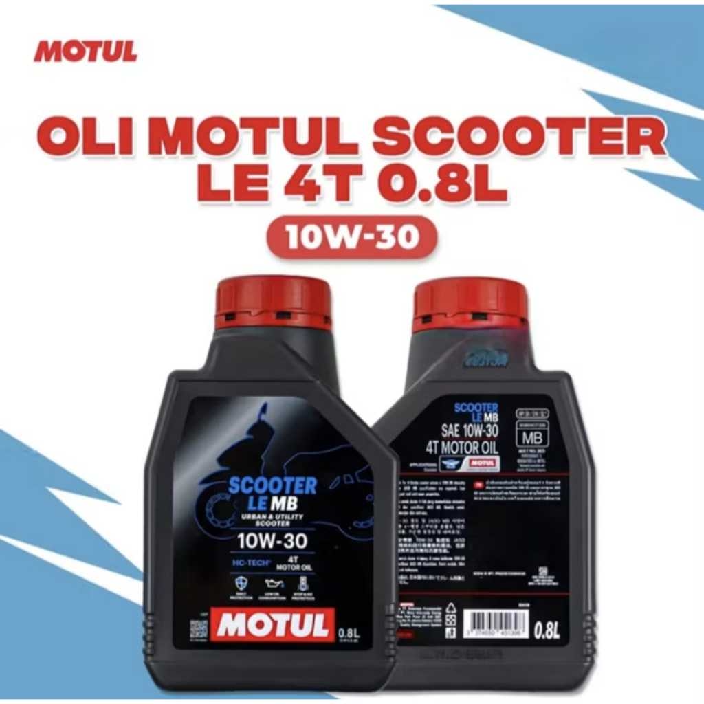 Jual MOTUL SCOOTER LE MB 4T 10W-30 0.8L - Oli Motor Matic/800ML ...