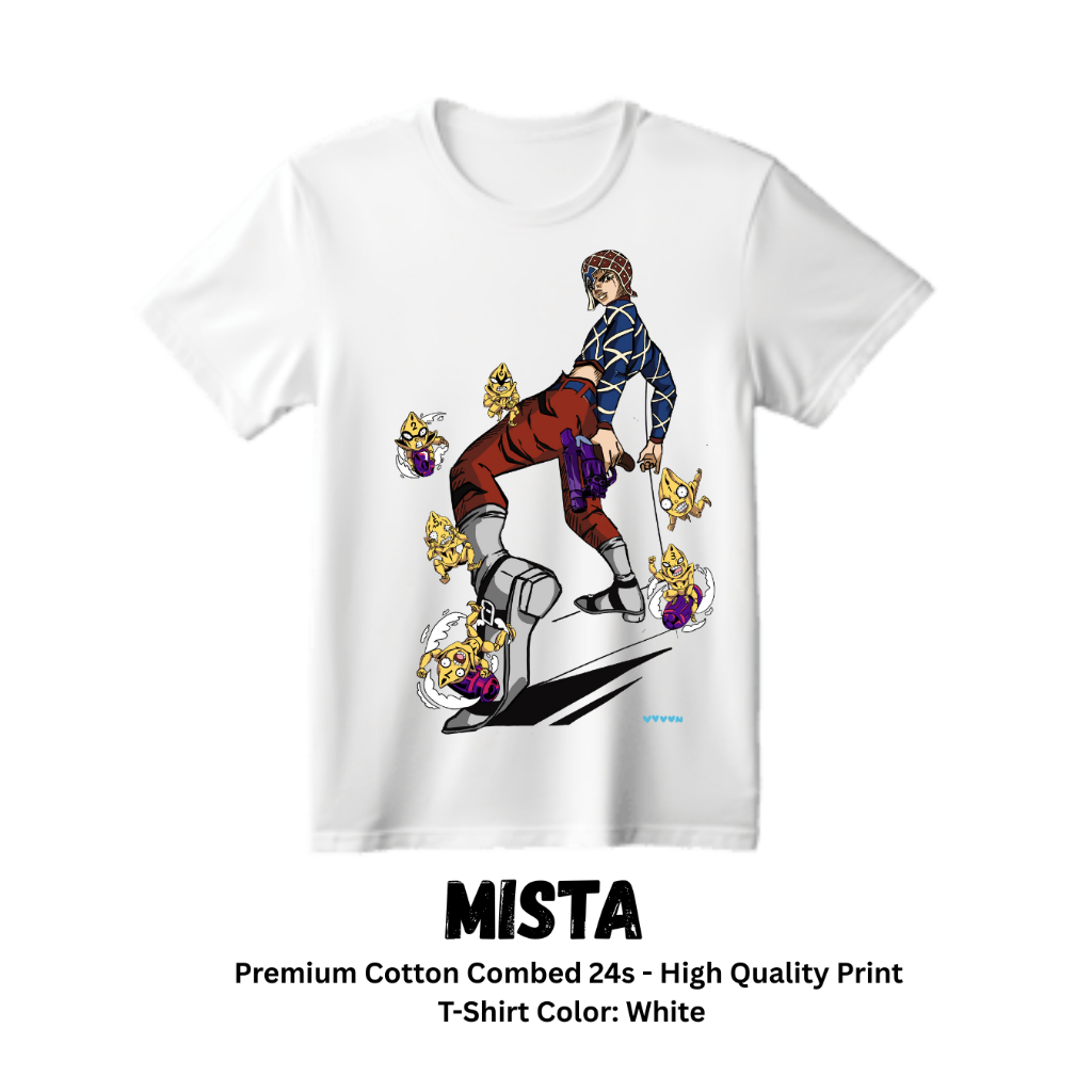 Jual T Shirt GUIDO MISTA - Jojo's Bizarre Adventure JJBA Fan Merch ...