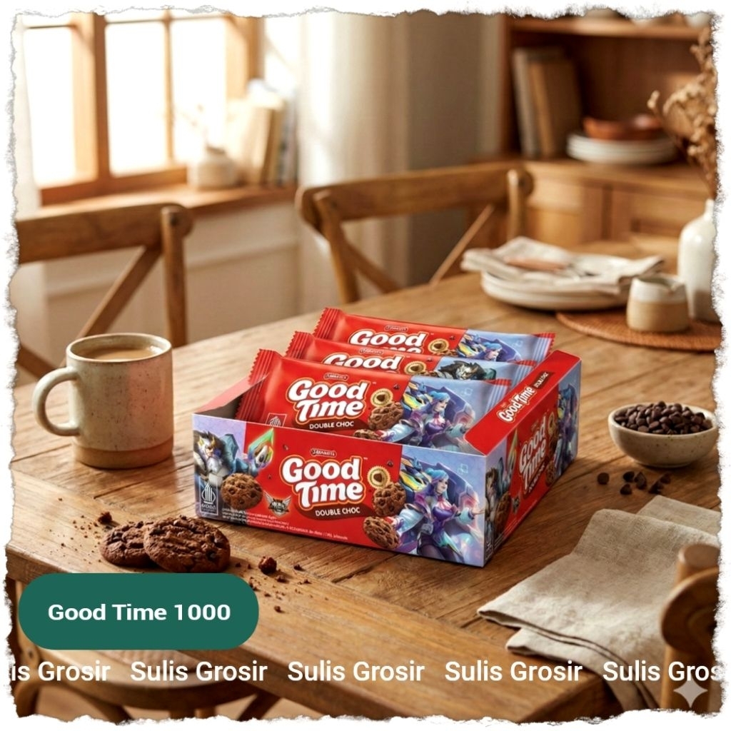 Jual Good time Cookies 1000 double choc per Pack isi 12 sachet | Shopee ...