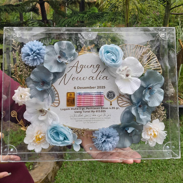 Jual COD MAHAR UANG Bingkai Mahar Akrilik / Mahar Minimalis / Mahar ...