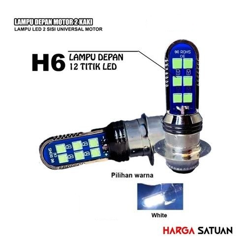 Jual Lampu Depan (Headlamp) LED H6 / KAKI 1 12 Mata Model Pipih ...