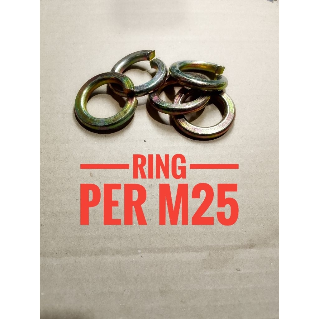 Jual ring per m25 STEEL SPRING WASHER kuning | Shopee Indonesia