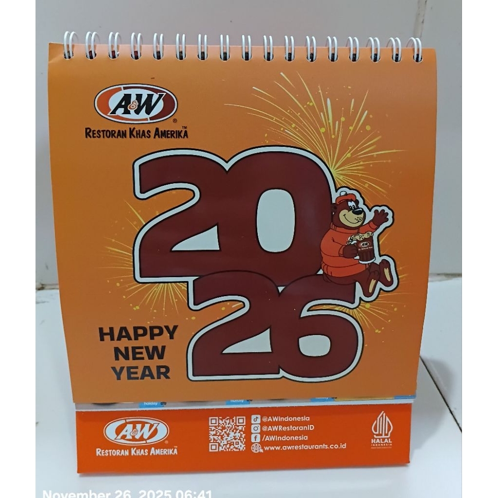Jual AW New Year 2026 Calendar Meja- Kalender Meja A&W 2026 Banyak ...