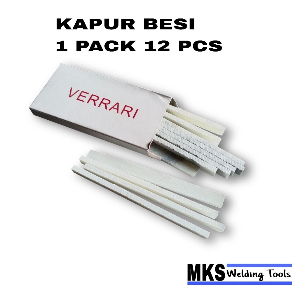 Jual 1 PACK 12 PCS | Kapur Besi Putih | Pensil Kapur Tulis Plat Besi ...
