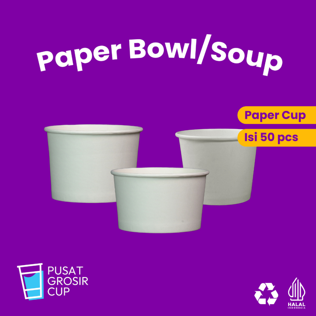 Jual [Isi 25 pcs] Paper Bowl / Soup Starindo Bowl 360 ml / 500 ml ...