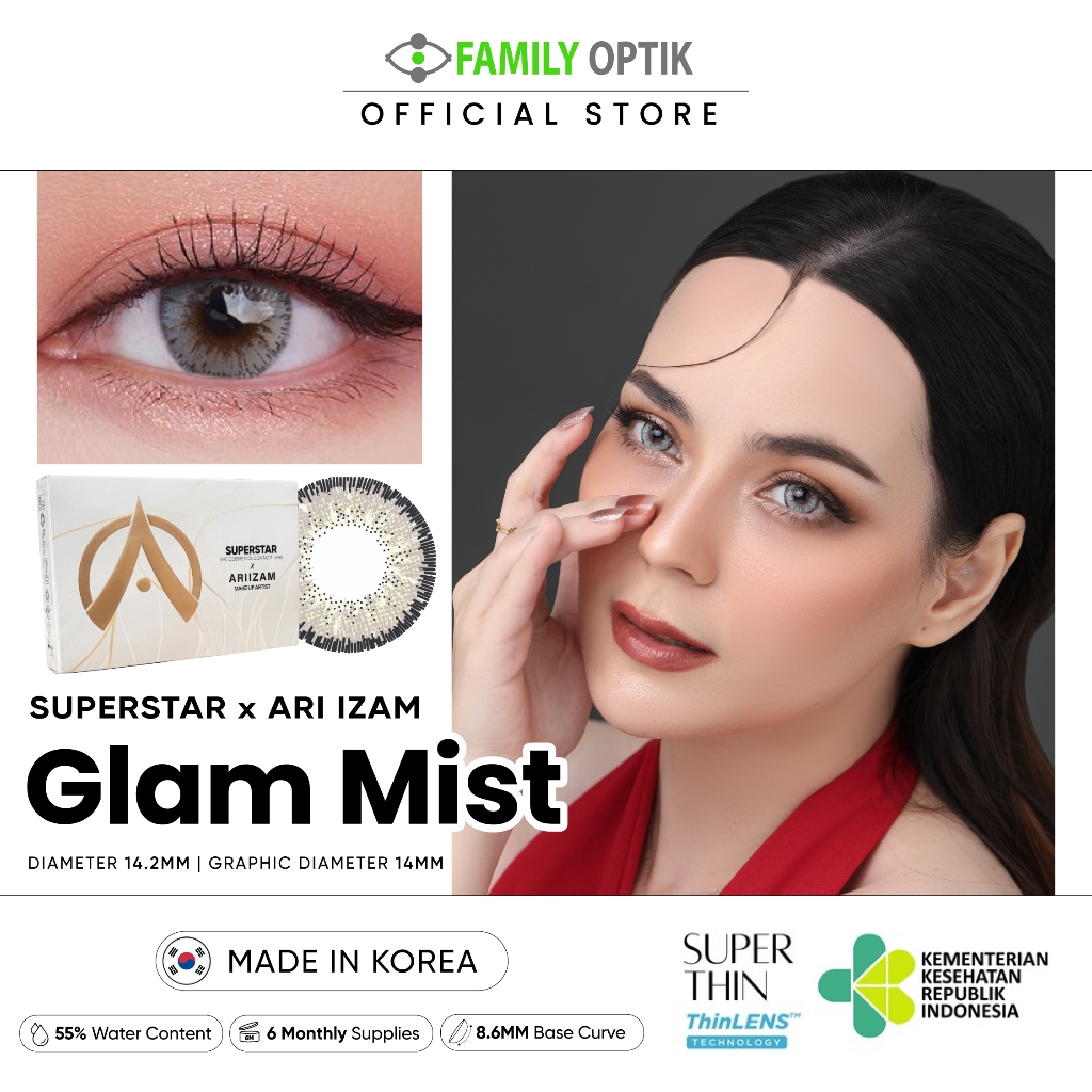 Jual Superstar X Ari Izam Glam Mist Softlens Warna Premium Bulanan ...